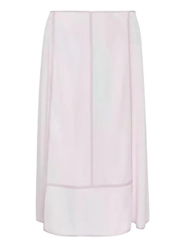 JIL SANDER Panelled Crepe A-line Skirt - Pink