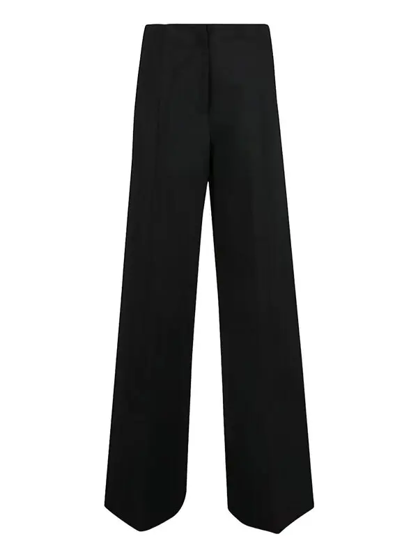 Liviana Conti Panelled Wide Leg Trousers - Black