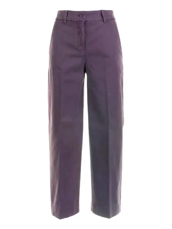 VIA MASINI 80 Buttoned Trousers - Purple