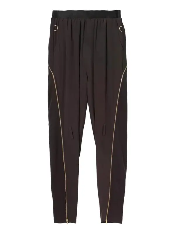 Undercover Tapered Trousers With Zip Detail - Brown