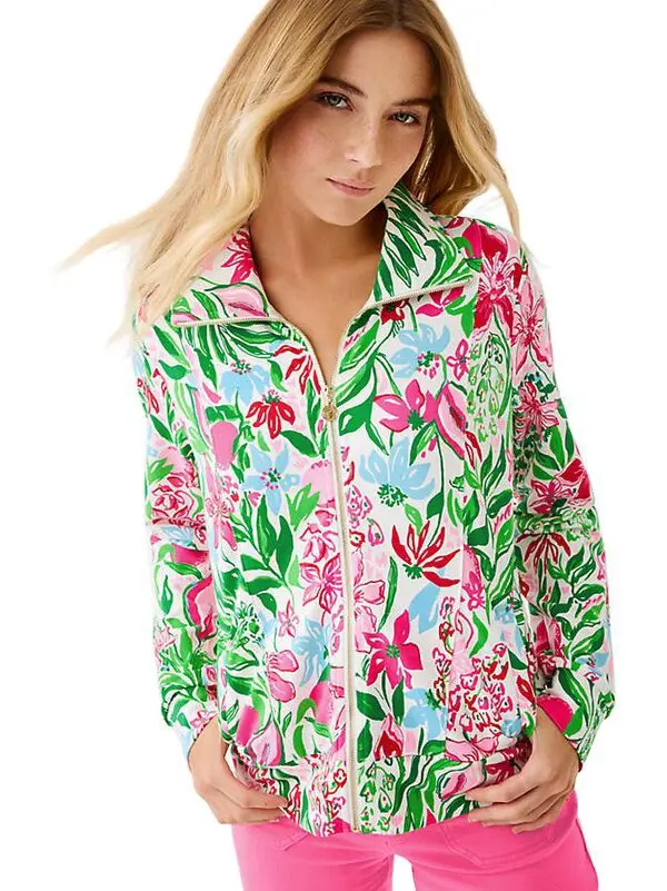 LILLY PULITZER Upf 50+ Eleni Zip-up Jacket - Multi Glowing Gardens