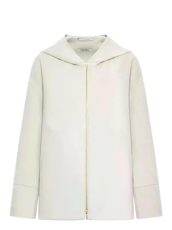 Max Mara Wool Hooded Jacket - White