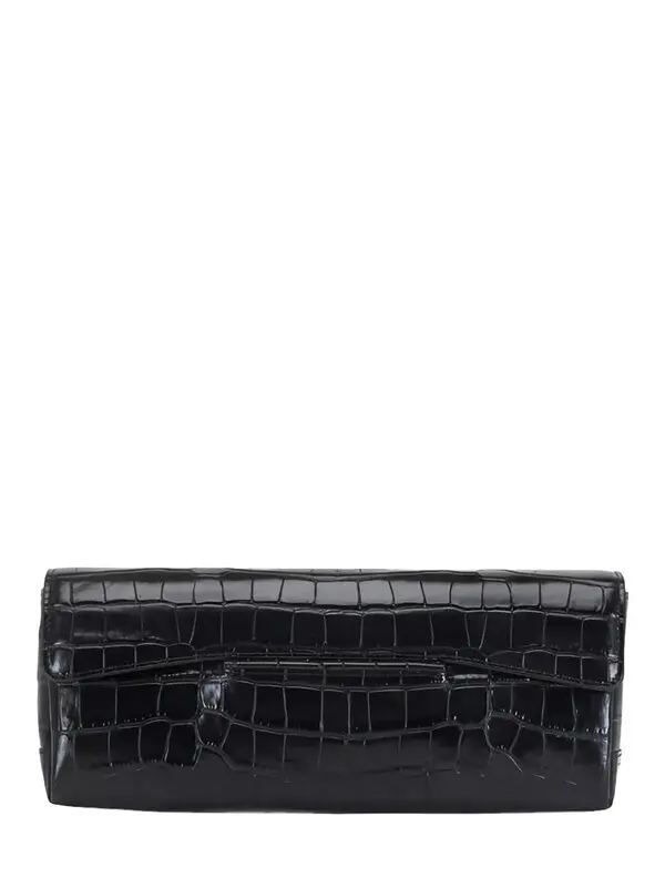 TOTEME Crocodile-embossed Clutch Bag - Black