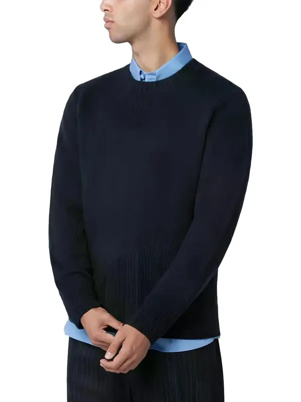 Soft Goat Cashmere Crew Neck Sweater - Blue