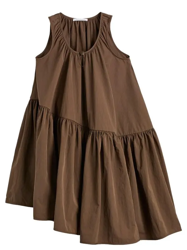 Cecilie Bahnsen Azelia Recycled Taffeta Mini Dress - Soil Brown