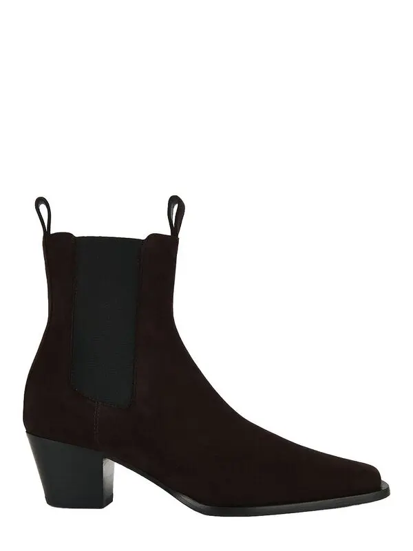 TOTEME Suede City Boots - Bark