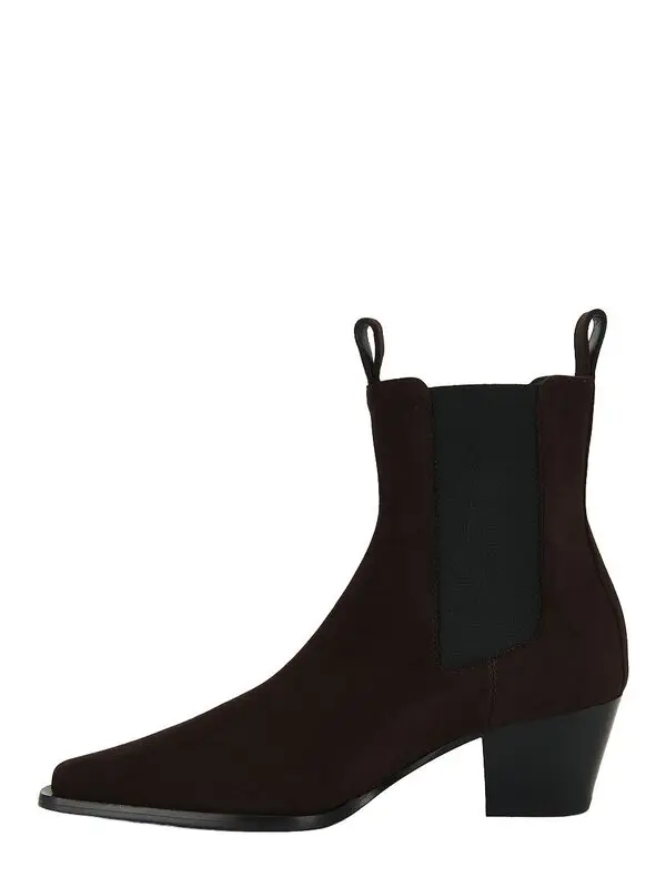 TOTEME Suede City Boots - Bark
