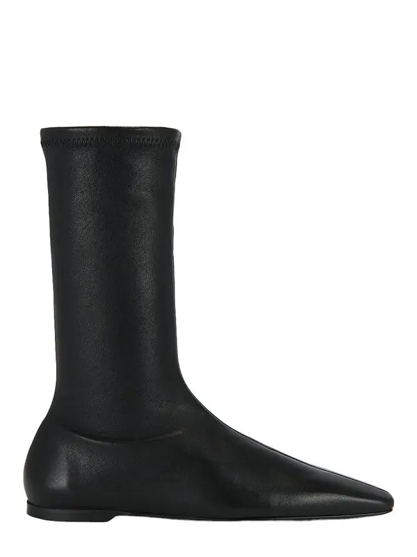 TOTEME Nappa Leather Sock Boots - Black