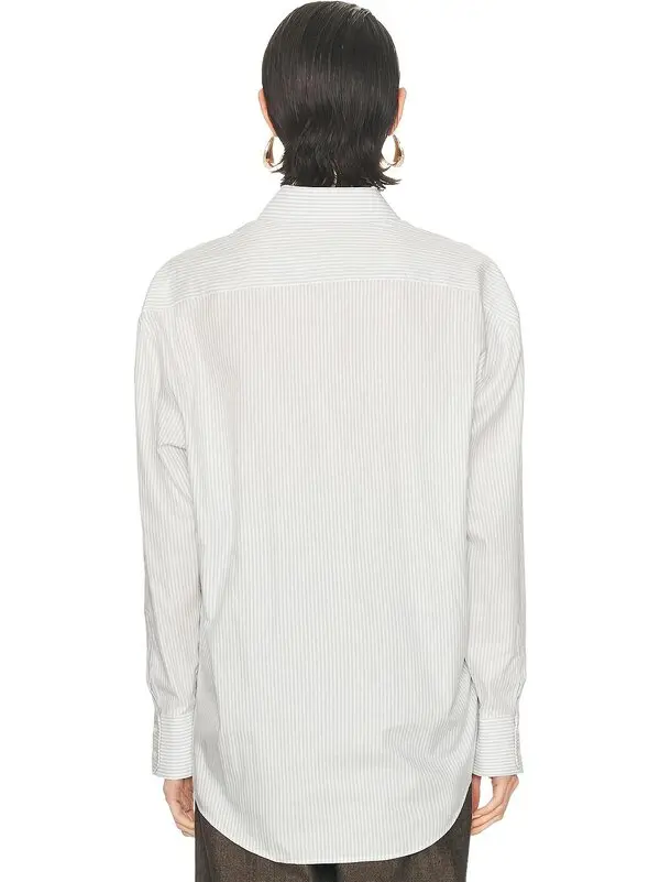 Saint Laurent Button Up Top - Blanc Gris