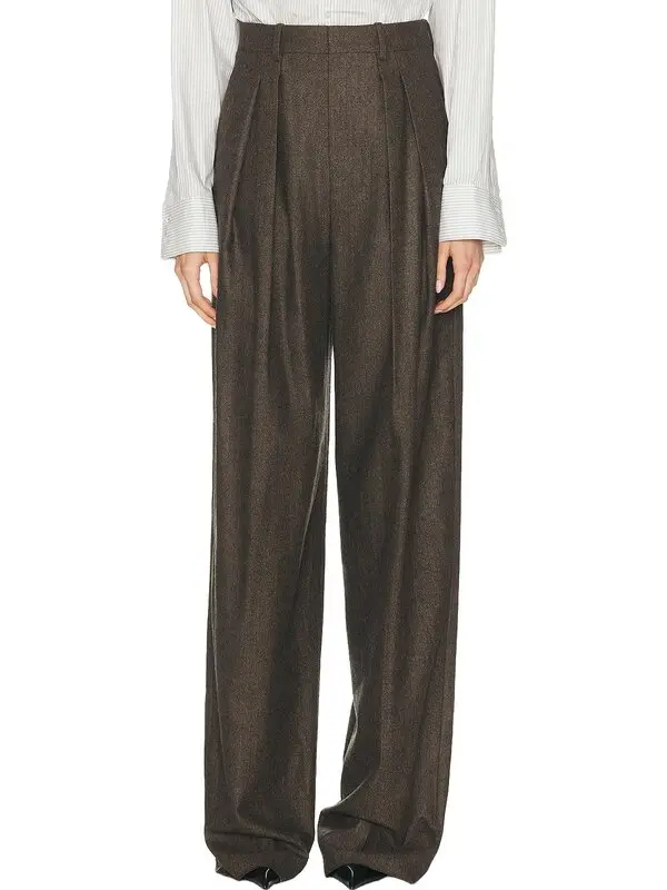 Saint Laurent Straight Leg Pant - Marron Noir