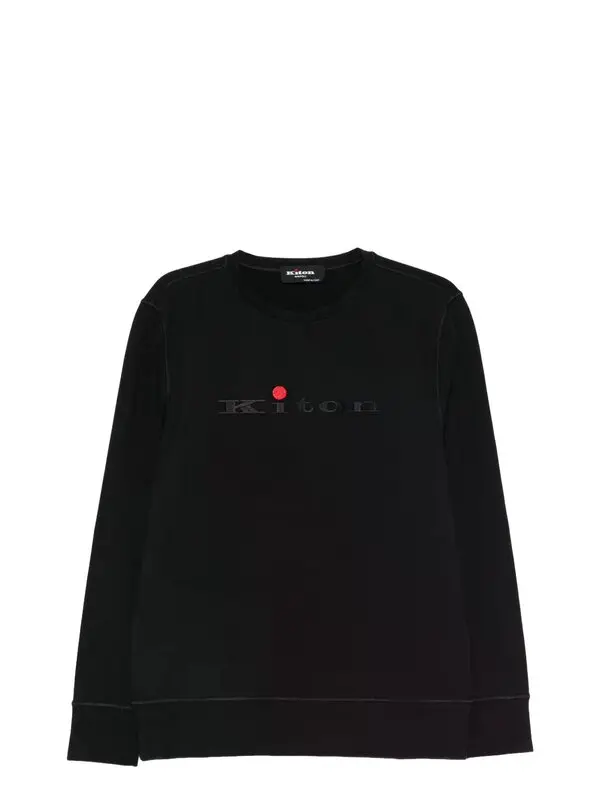 Kiton Logo-detailing Sweatshirt - Black