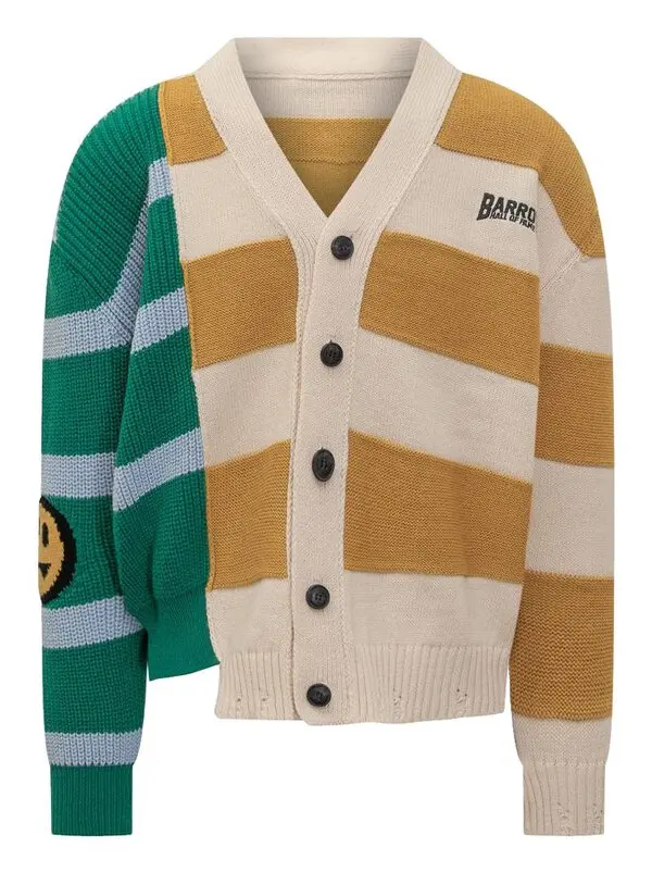 BARROW Striped Knit Cardigan - Multicolor