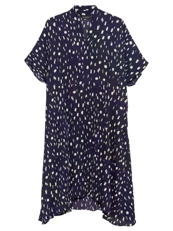 Balenciaga Polka Dot Pattern Dress - Blue