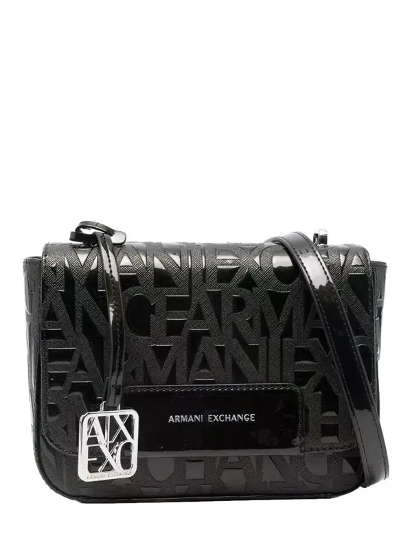 Armani Exchange Logo-embossed Satchel - Black