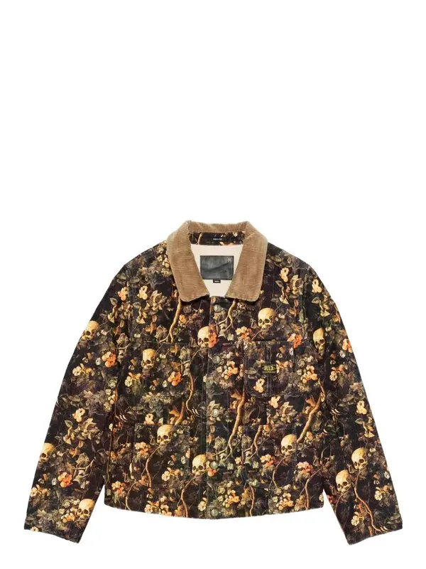 R13 Skull Bomber Jacket - Brown
