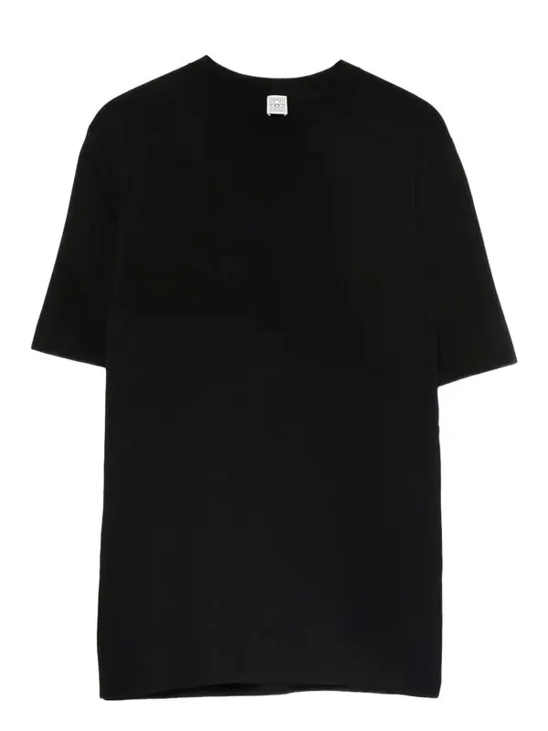 TOTEME Crew-neck Knitted Top - Black