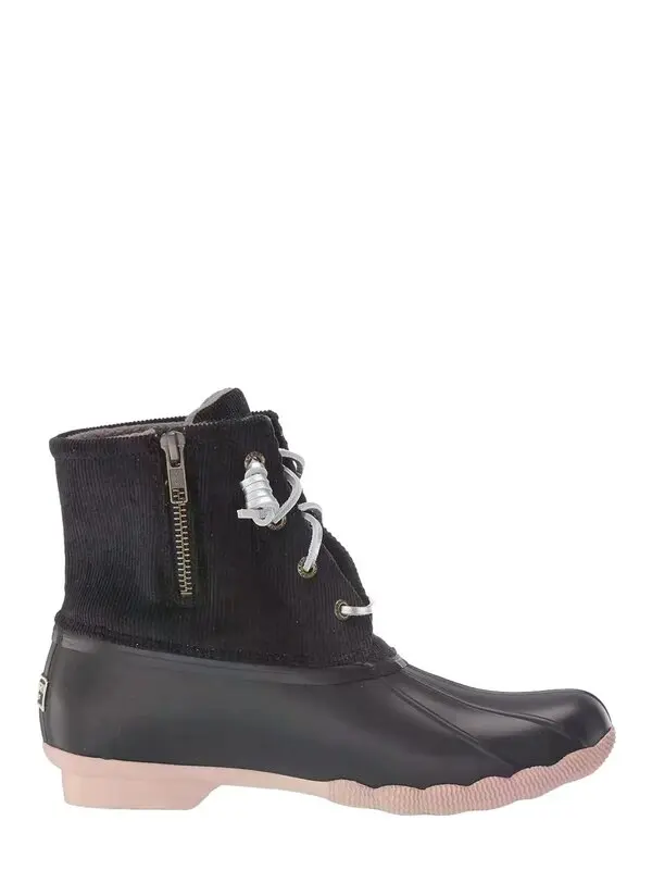Sperry Saltwater Corduroy Lace-up Boots - Black