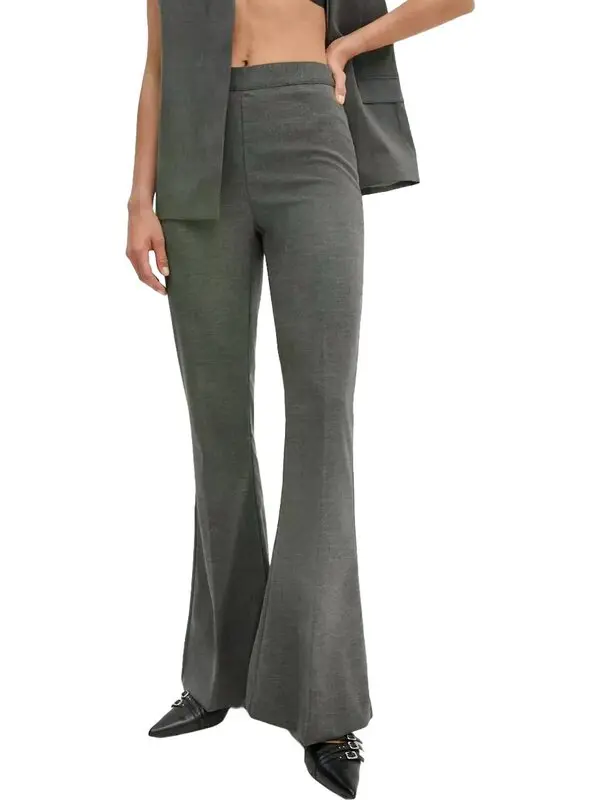 GESTUZ Flared Trousers - Grey