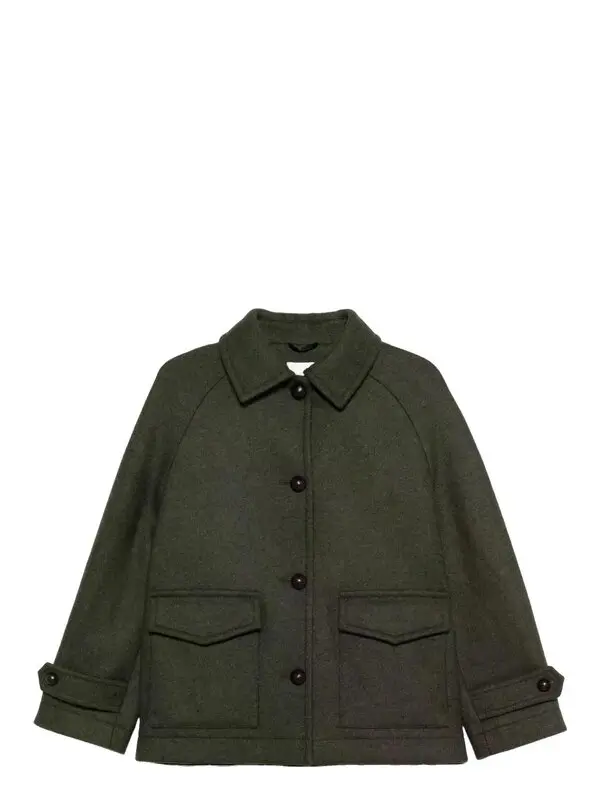 CIRCOLO 1901 Button-down Flap-pocket Coat - Green