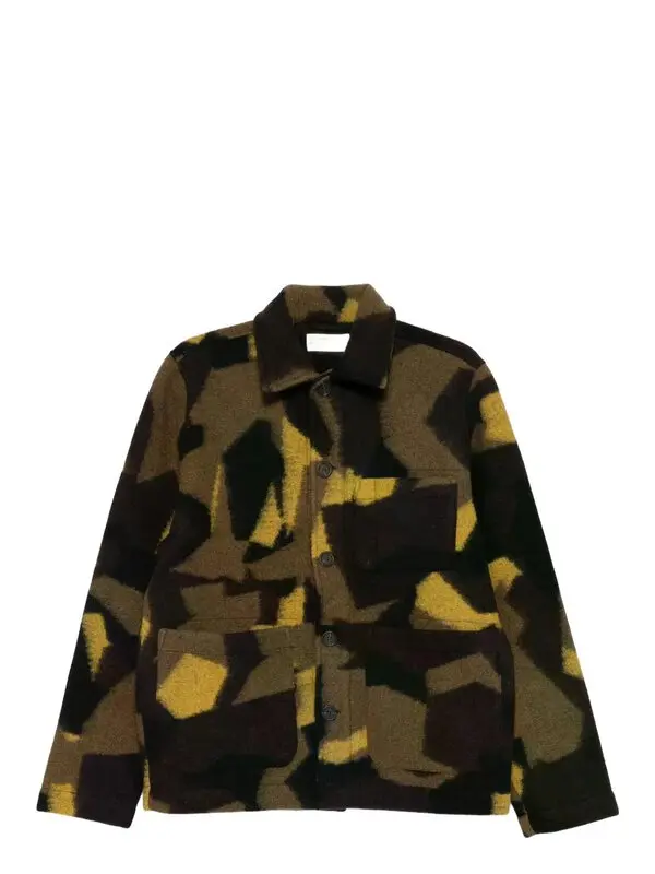 Universal Works Pocketed Camouflage Jacket - Green