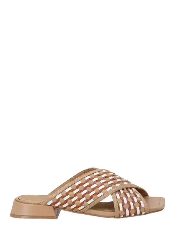 BRUNO PREMI Woven Crossover Sandals - Brown