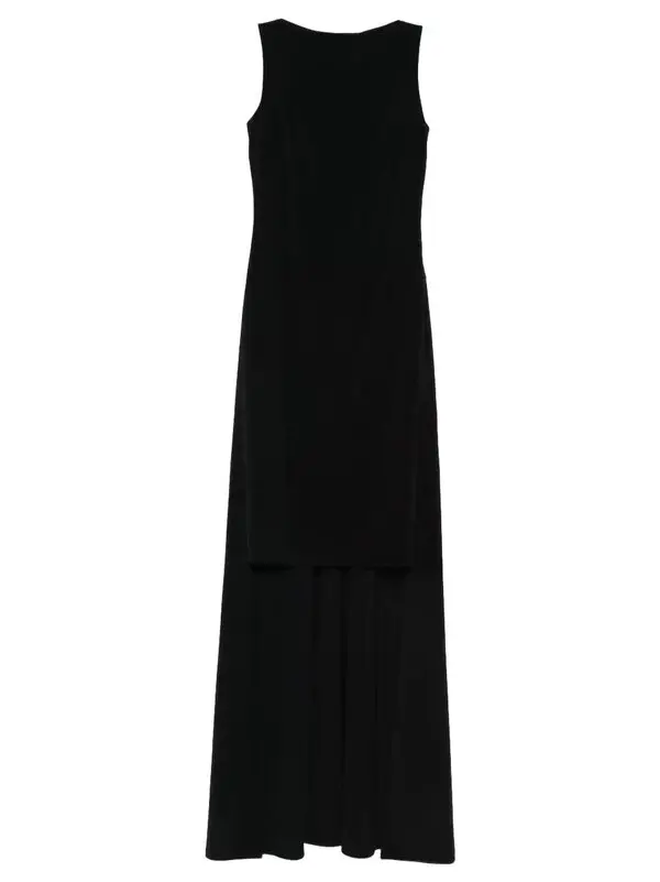 Balenciaga Sleeveless Pleated Dress - Black