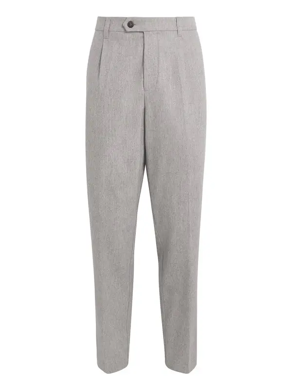 Eleventy Wool-cashmere Trousers - Grey