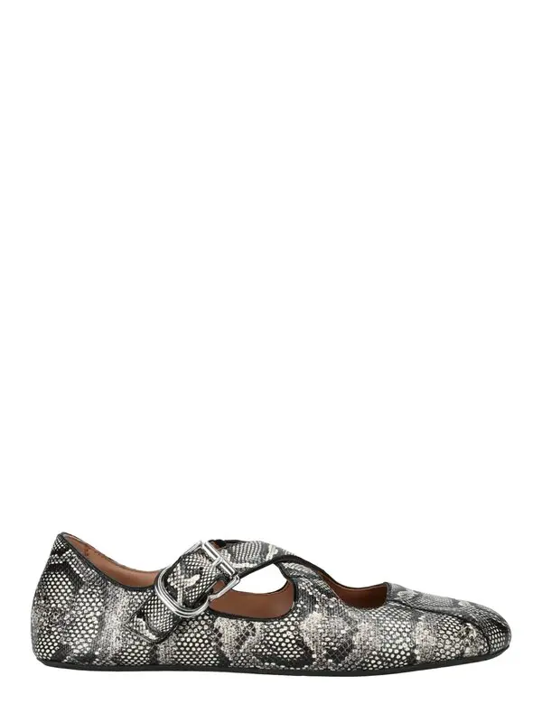 Alaïa Snakeskin Ballet Flats - White