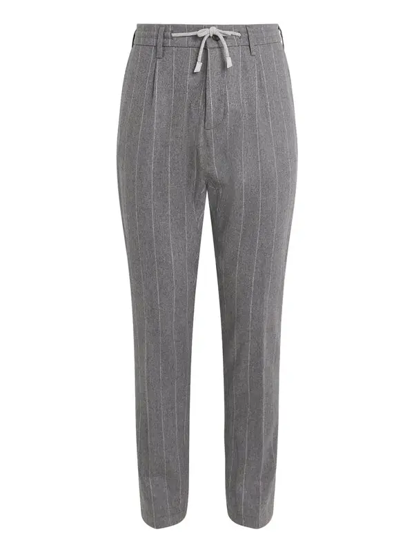 Eleventy Pinstripe Tailored Trousers - Grey