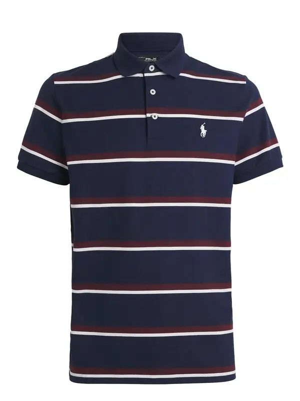Rlx Ralph Lauren Cotton-blend Tailored Performance Polo Shirt - Navy