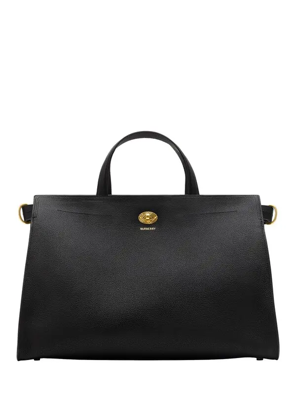 Burberry Medium Calfskin Cotswolds Tote Bag - Black