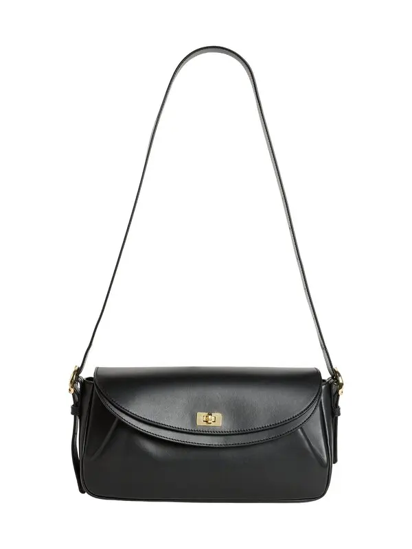 Sandro Le Mambo Leather Shoulder Bag - Black
