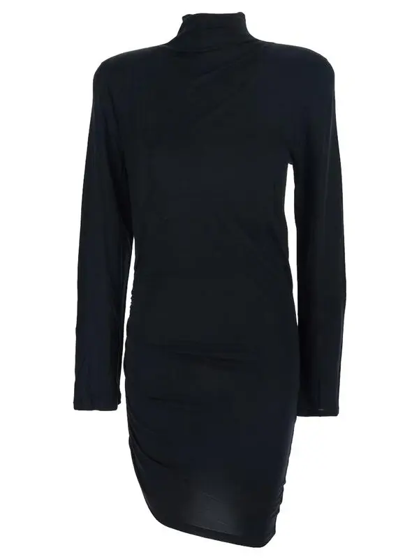Jacquemus La Robe Spallina High-neck Asymmetrical Dress - Black