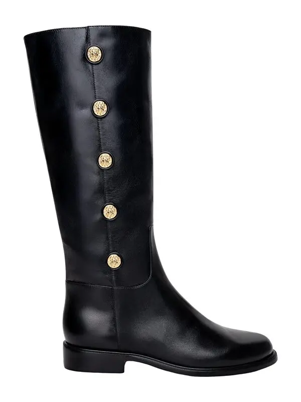 L'Agence Oceana Riding Boot - Black Leather