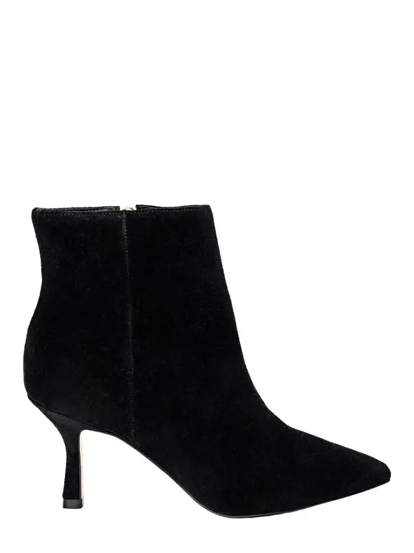 L'Agence Sylvie Suede Bootie - Black Suede