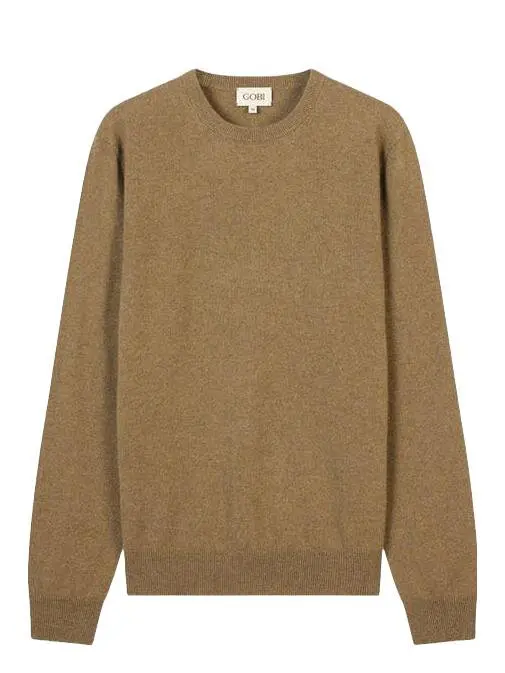 GOBI MONGOLIAN CASHMERE Essential Crewneck Cashmere Sweater - Aloe