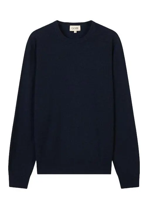 Gobi Cashmere Essential Crewneck Sweater - Total Eclipse
