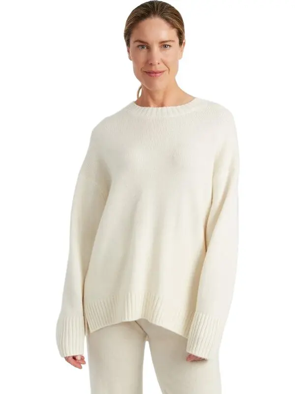 Chinti & Parker Cashmere Crew Neck Sweater - Cream