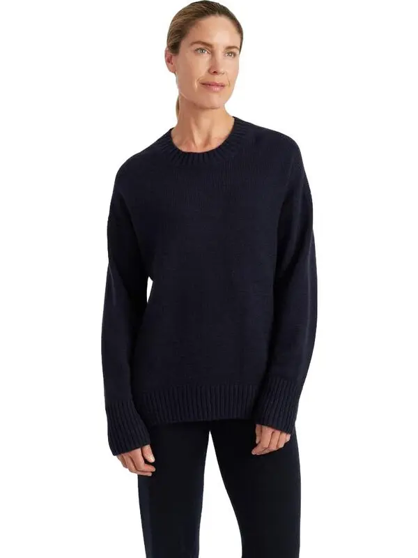 Chinti & Parker Cashmere Crew Neck Sweater - Navy