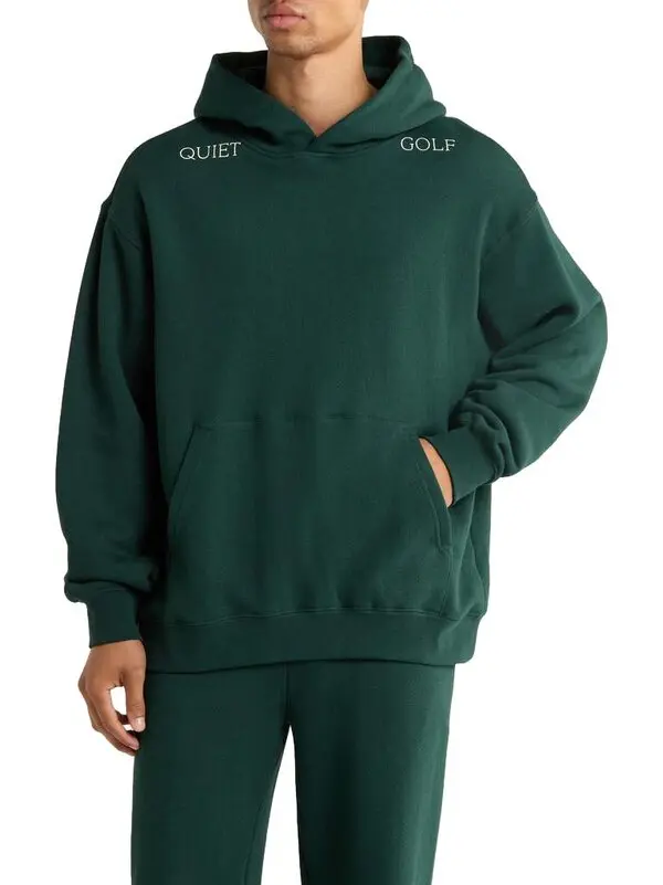 QUIET GOLF Logo Hoodie - Forest
