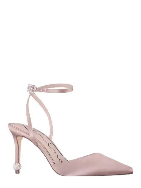 Nina Nasha Ankle Strap Pointed Toe Pump - Honey