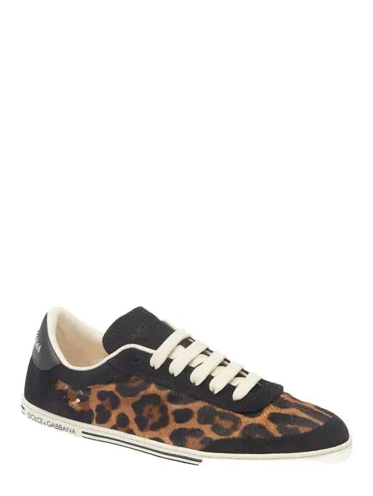 Dolce & Gabbana Saint Tropez Leopard Print Calf Hair Sneakers - Hk5jf Leo F.naturale