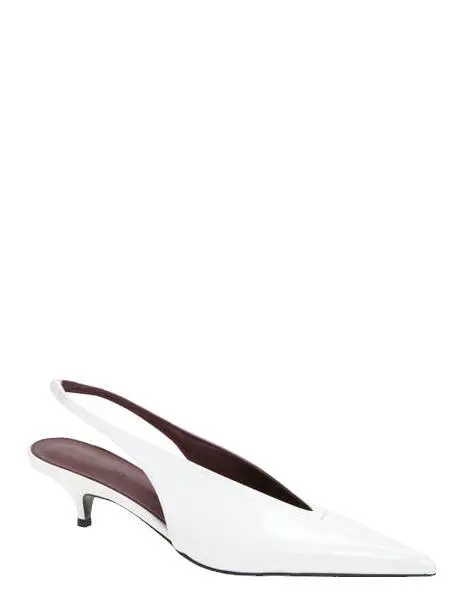 Proenza Schouler Slash Pointed Toe Slingback Pump - White