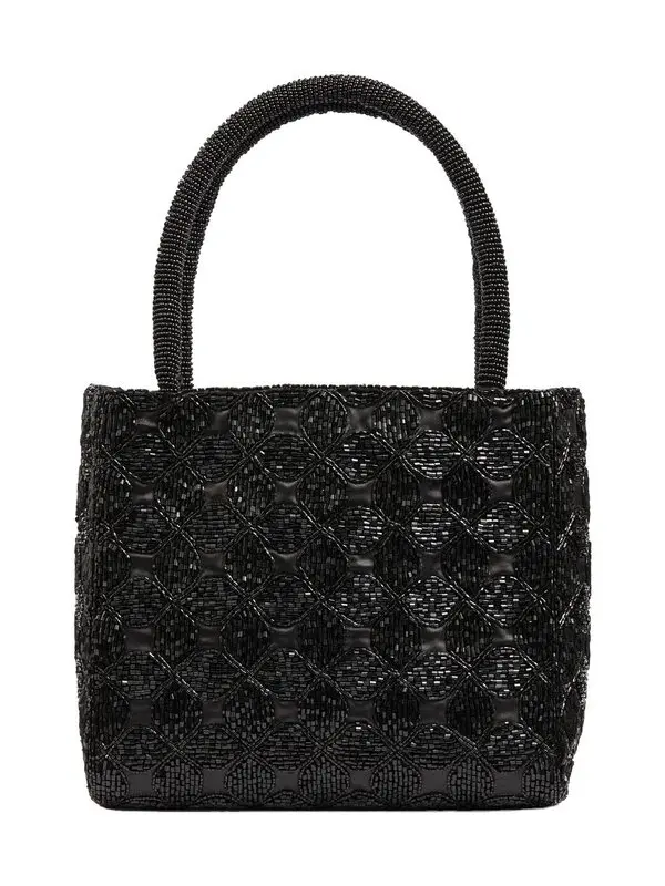 LK BENNETT Valerie Beaded Top Handle Bag - Bla-black