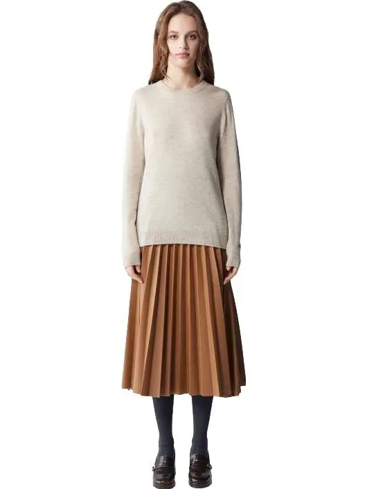 GOBI MONGOLIAN CASHMERE Cashmere Crewneck Sweater - Birch