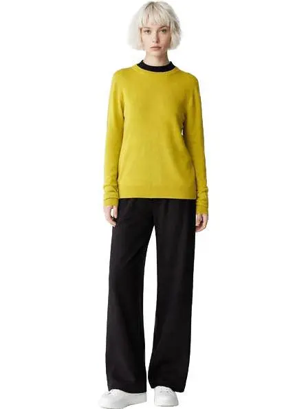 Gobi Cashmere Cashmere Crewneck Sweater - Celery