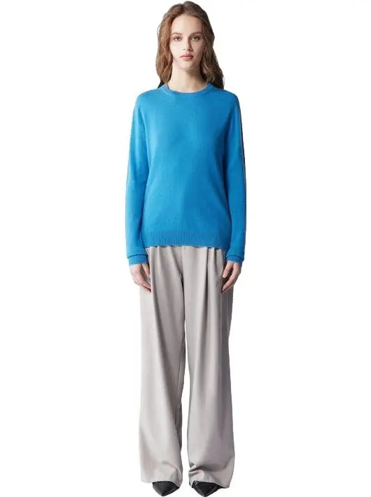 GOBI MONGOLIAN CASHMERE Cashmere Crewneck Sweater - Cendre Blue