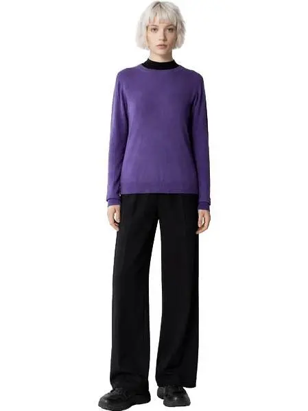 Gobi Cashmere Cashmere Crewneck Sweater - Grape Jam