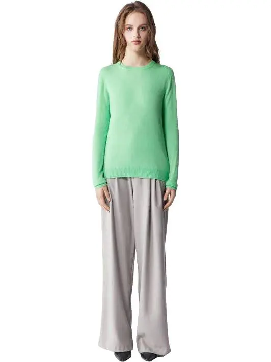GOBI MONGOLIAN CASHMERE Cashmere Crewneck Sweater - Green Ash