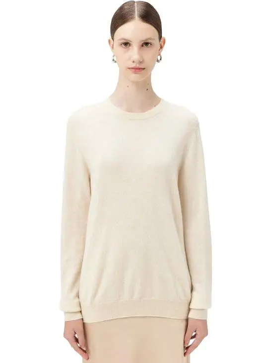 GOBI MONGOLIAN CASHMERE Cashmere Crewneck Sweater - Off White
